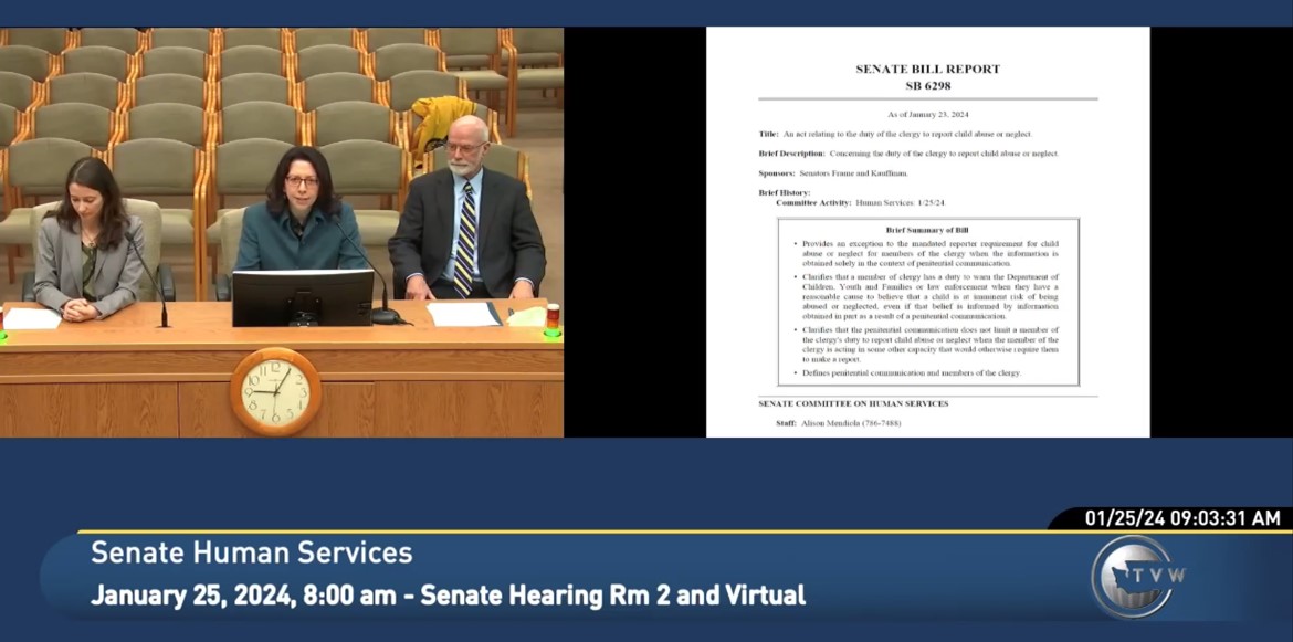 WSCC Executive Director Jean Hill (center) testified on SB 6298